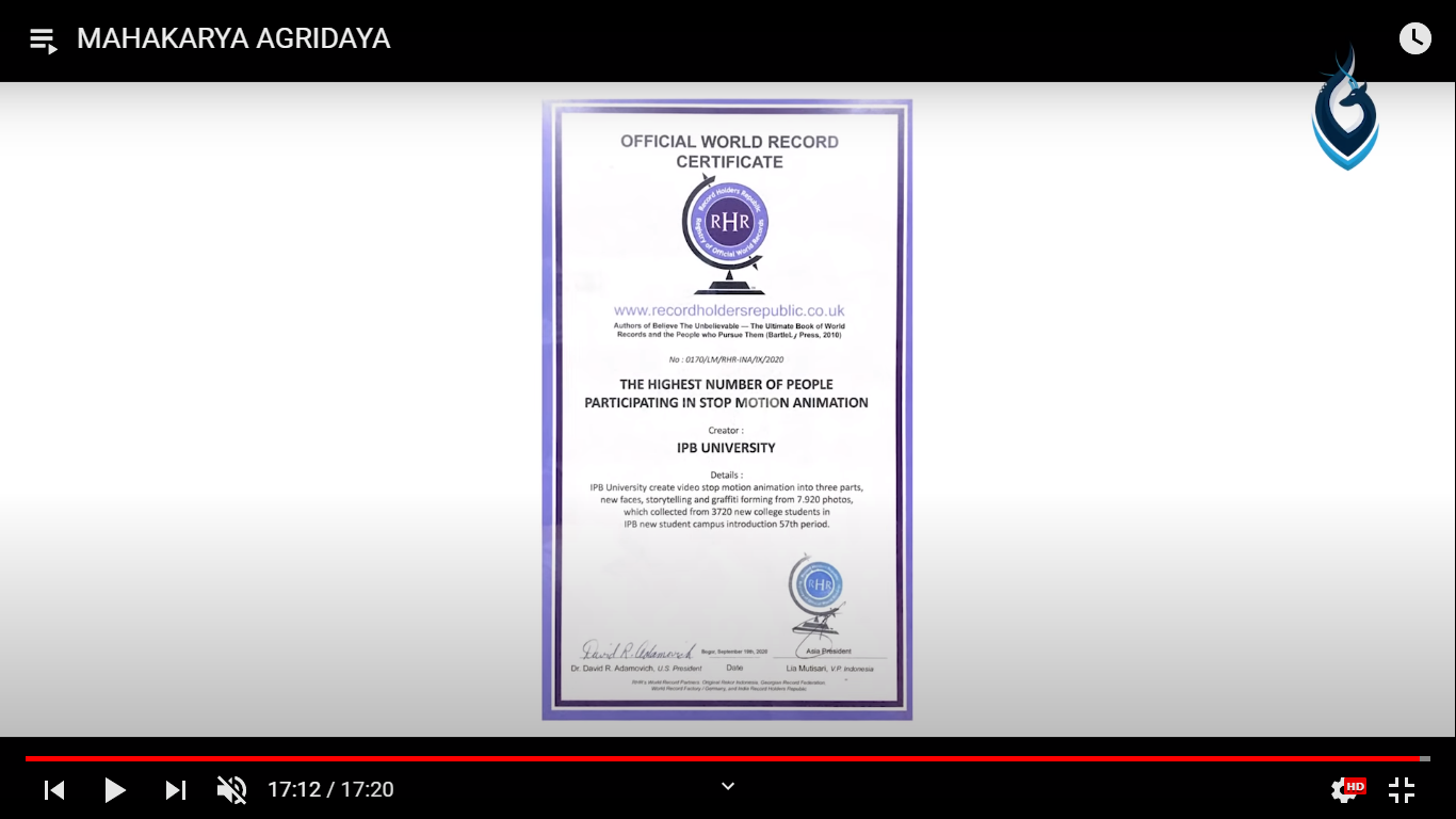 MPKMB IPB 57 Tetap Pecahkan Rekor Dunia Meski Secara Daring - KORAN ...